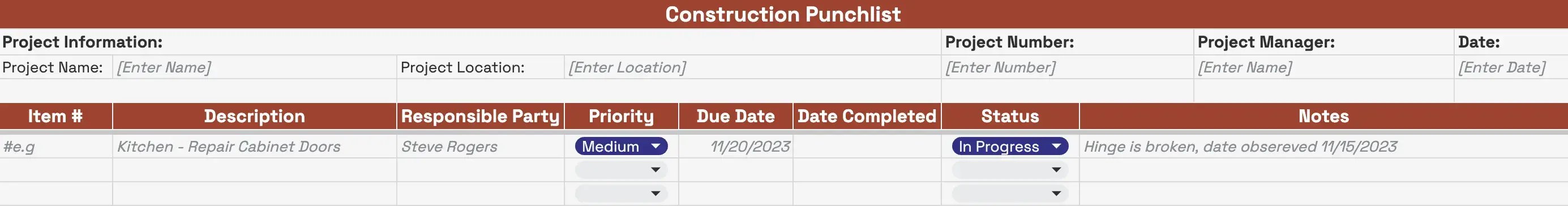 Free construction punch list template (+ step-by-step guide)